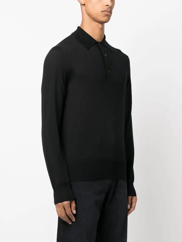 TOM FORD Long-sleeve Knitted Polo Shirt