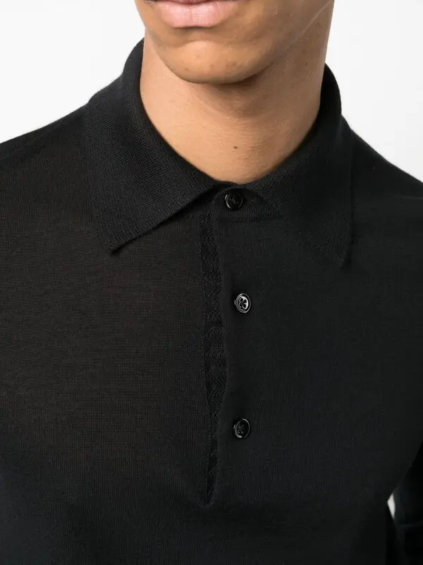 TOM FORD Long-sleeve Knitted Polo Shirt