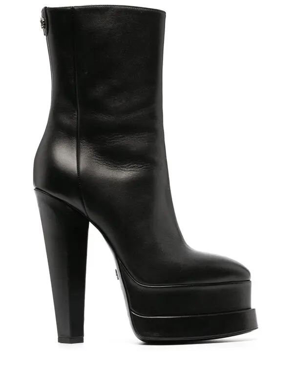 Roberto Cavalli 153mm Leather Platform Boots