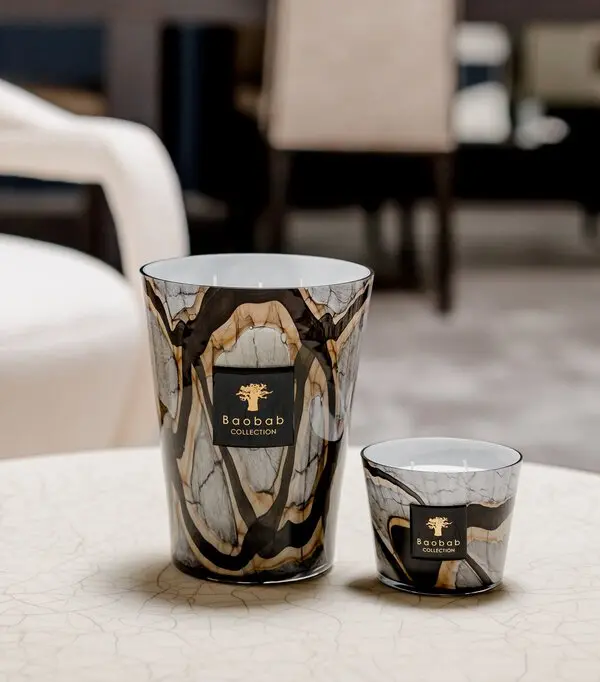 BAOBAB COLLECTION Stones Marble Candle - Grey