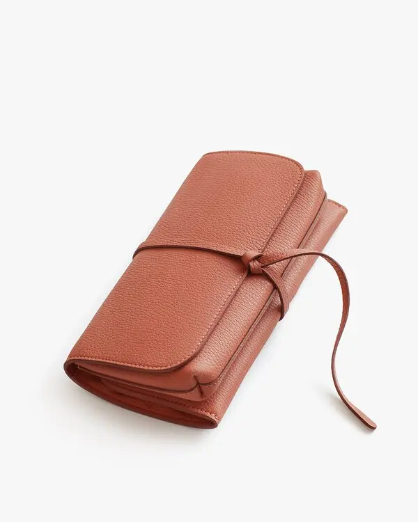 Cuyana Leather Travel Beauty Roll - Terracotta