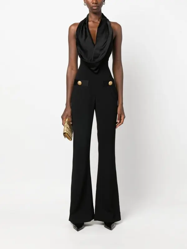 Balmain Off-shoulder Sleeveless Jumpsuit