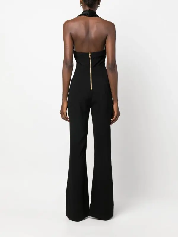 Balmain Off-shoulder Sleeveless Jumpsuit