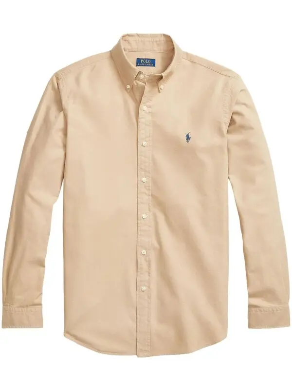 Polo Ralph Lauren Polo Pony Button-up Cotton Shirt - Neutrals