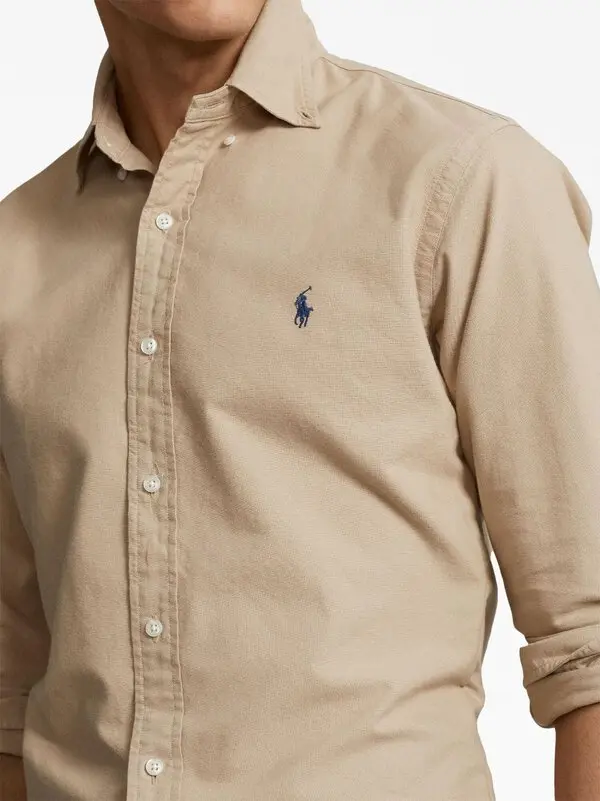 Polo Ralph Lauren Polo Pony Button-up Cotton Shirt - Neutrals