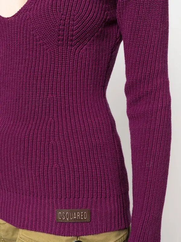 Dsquared2 Logo-patch Ribbed Jumper