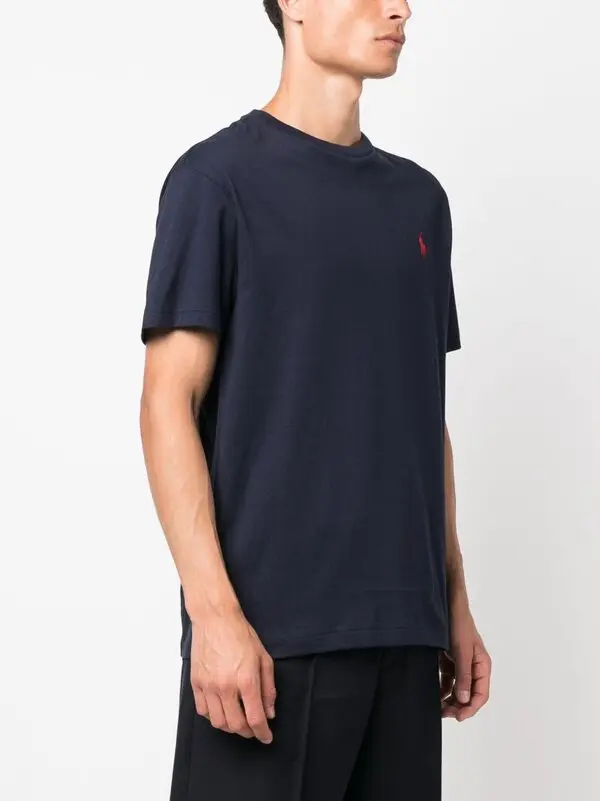 Polo Ralph Lauren Logo-embroidered Cotton T-shirt - Blue