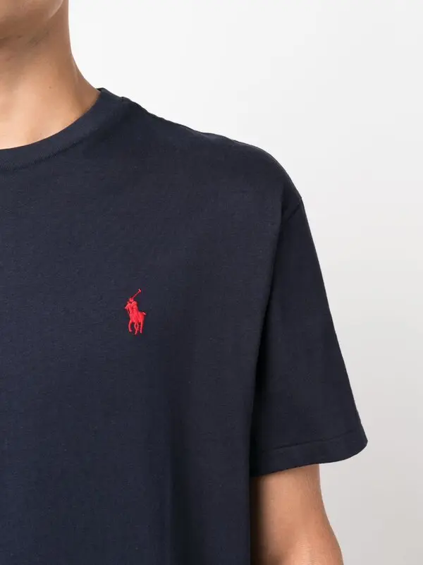 Polo Ralph Lauren Logo-embroidered Cotton T-shirt - Blue