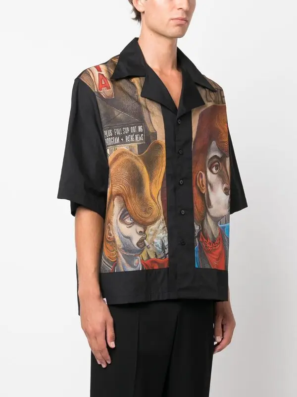 CHARLES JEFFREY Illustration-print Organic-cotton Shirt