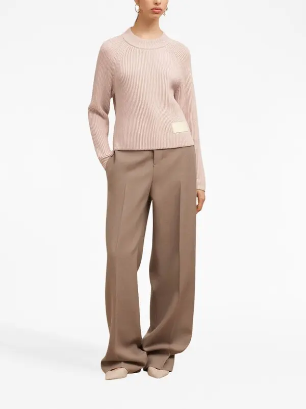 AMI Paris Logo-patch Knitted Jumper