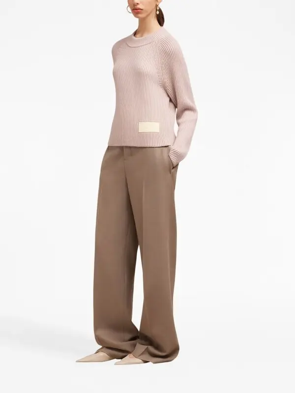 AMI Paris Logo-patch Knitted Jumper