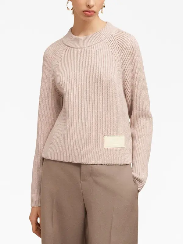 AMI Paris Logo-patch Knitted Jumper