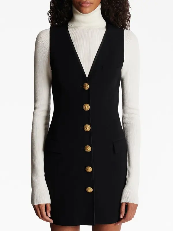 Balmain V-neck Mini Dress