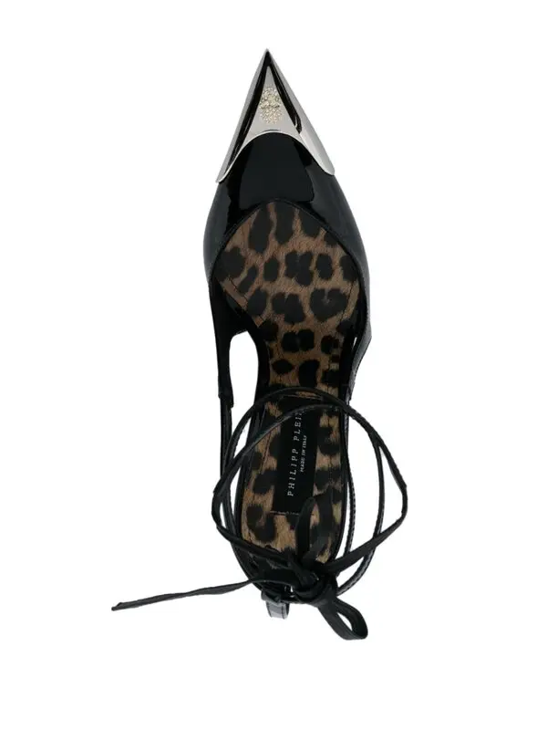 Philipp Plein Crystal Skull 105mm Leather Pumps