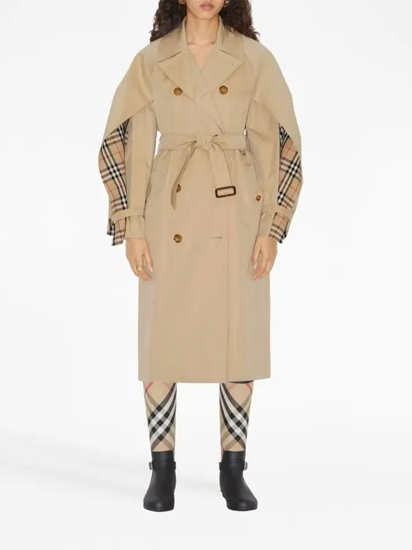 Burberry Vintage Check Cotton Trench Coat