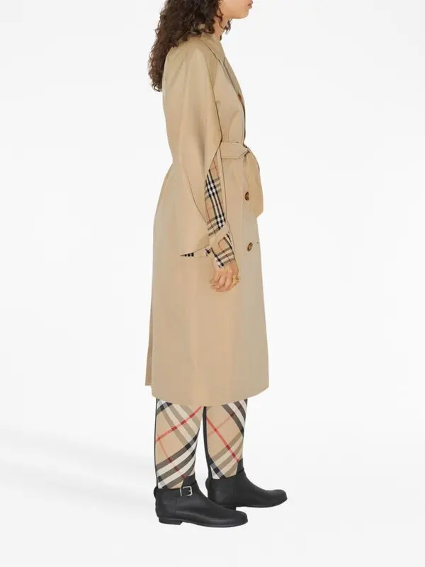 Burberry Vintage Check Cotton Trench Coat