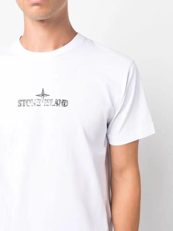 Stone Island Logo-print Cotton T-shirt