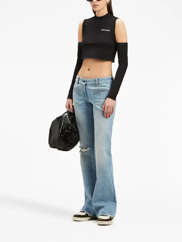 Palm Angels Logo-print Cut-out Top