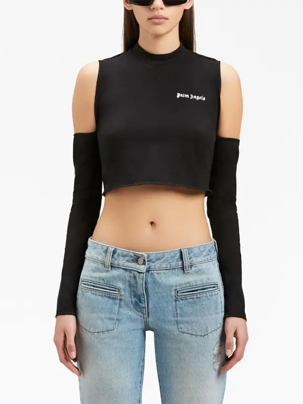 Palm Angels Logo-print Cut-out Top