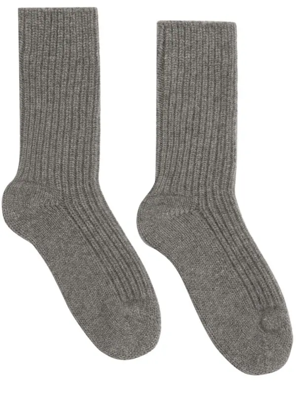 Alanui Ribbed-knit Cashmere Socks