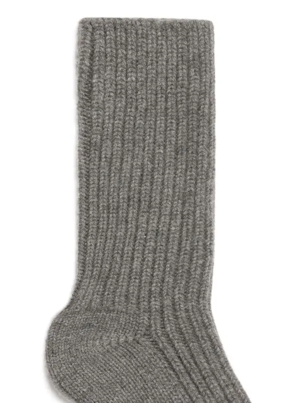 Alanui Ribbed-knit Cashmere Socks