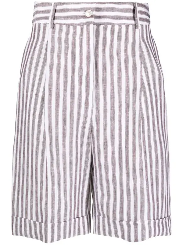 Kiton Striped Knee-length Shorts