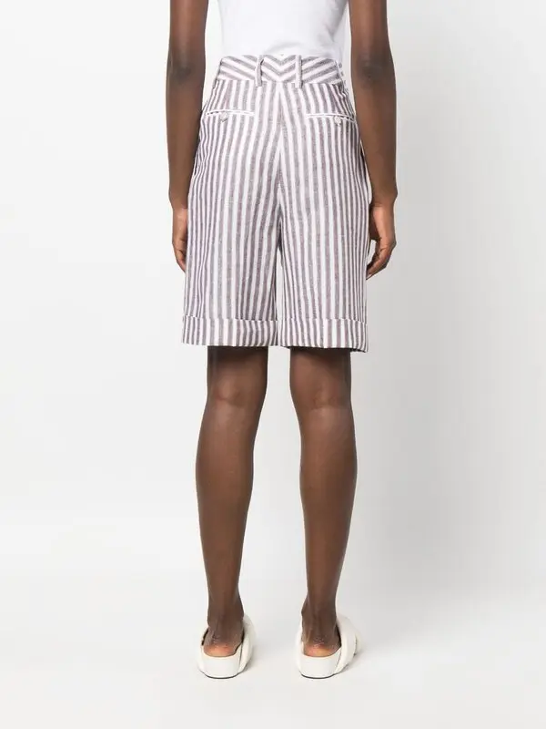 Kiton Striped Knee-length Shorts