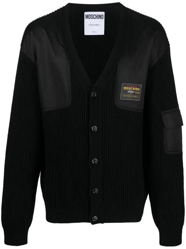Moschino Patch V-neck Cardigan