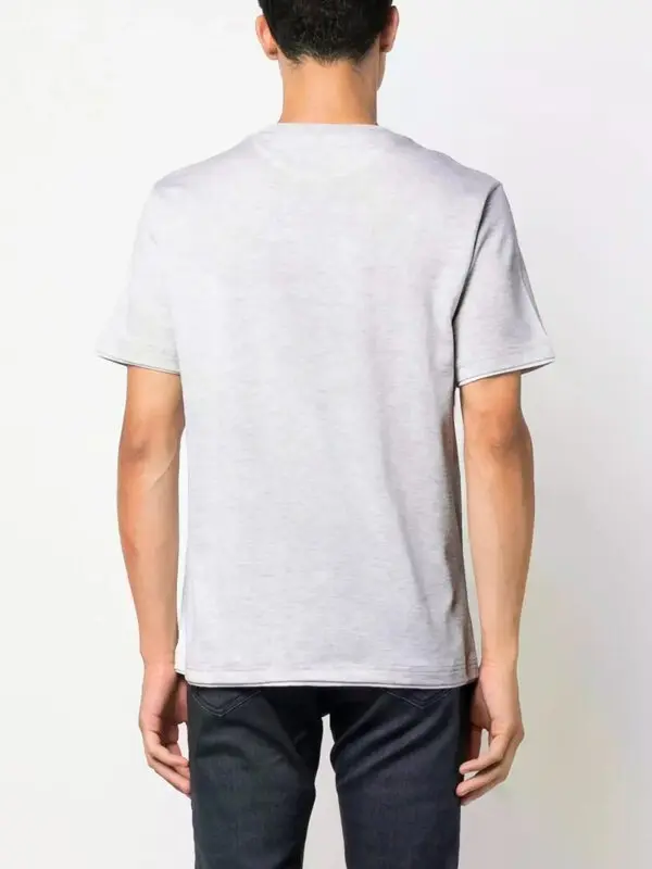 Eleventy Double-layer Trim Cotton T-shirt