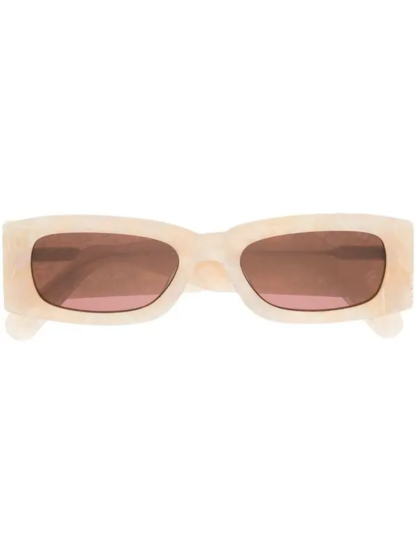 Gcds Rectangular Tinted Sunglasses - Neutrals