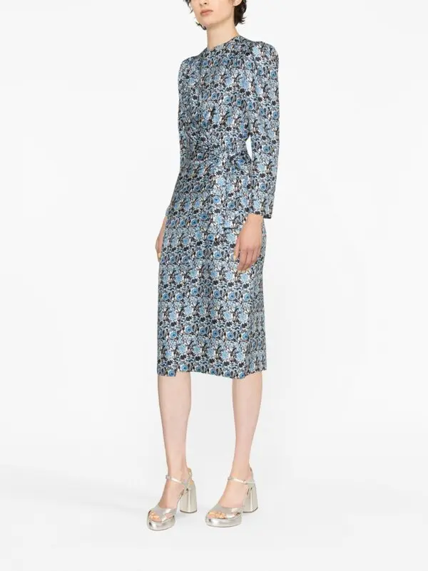 Sandro Floral-print Silk Midi Wrap Dress