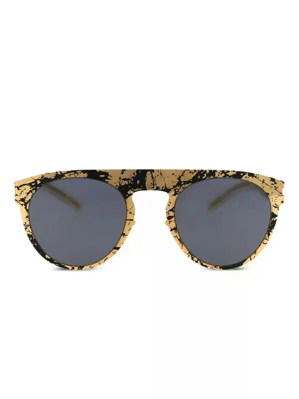 Mykita X Maison Margiela Pilot-frame Sunglasses - Gold