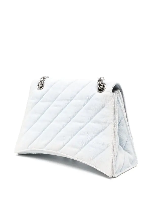 Balenciaga Medium Crush Shoulder Bag - Blue