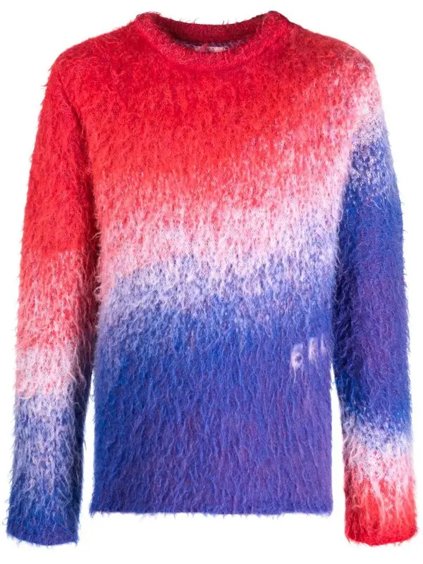 ERL Ombré-effect Mohair-blend Jumper - Blue