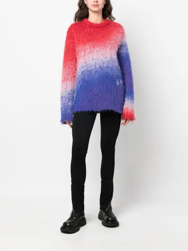 ERL Ombré-effect Mohair-blend Jumper - Blue