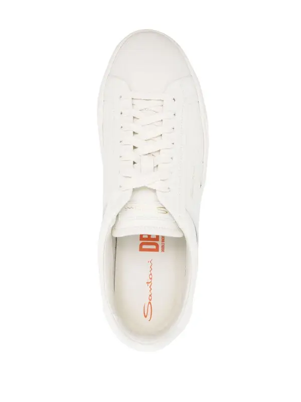 Santoni Logo Panelled Sneakers - Neutrals