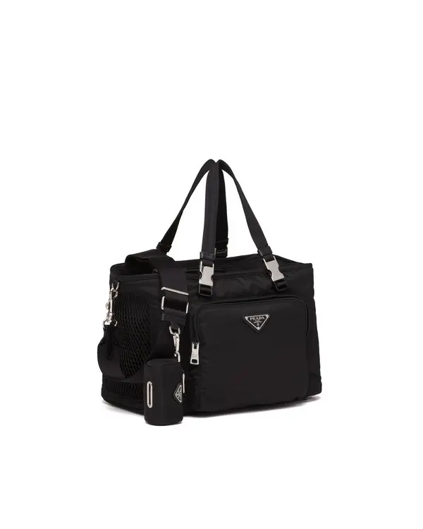 Prada Re-nylon And Saffiano Leather Pet Bag