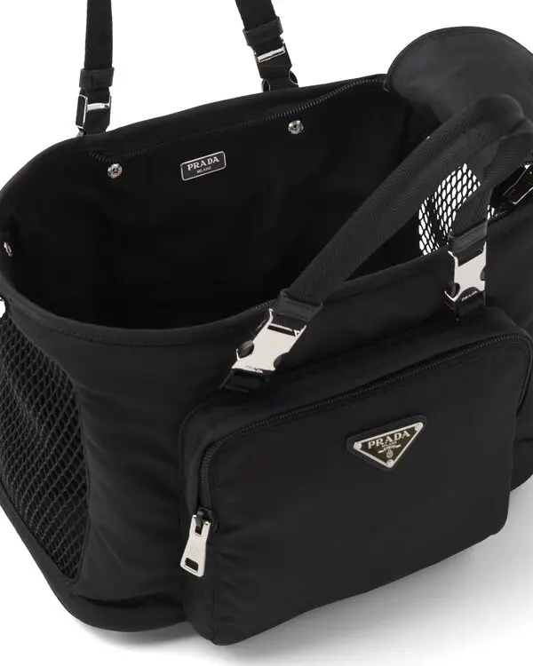 Prada Re-nylon And Saffiano Leather Pet Bag