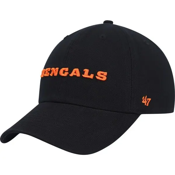 '47 Cincinnati Bengals Clean Up Script Adjustable Cap - Black