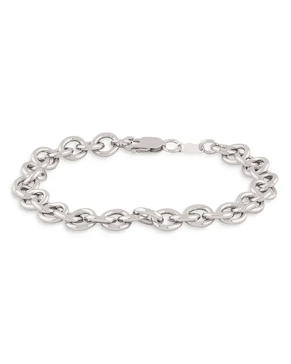 Aqua Sterling Link Bracelet - Silver