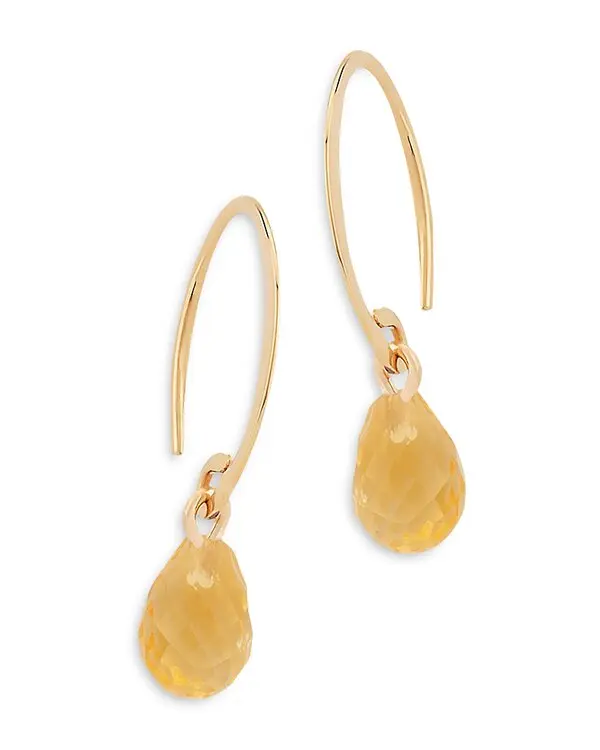 Bloomingdale'S 14k Yellow Gold Citrine Drop Earrings - Citrine/yellow Gold