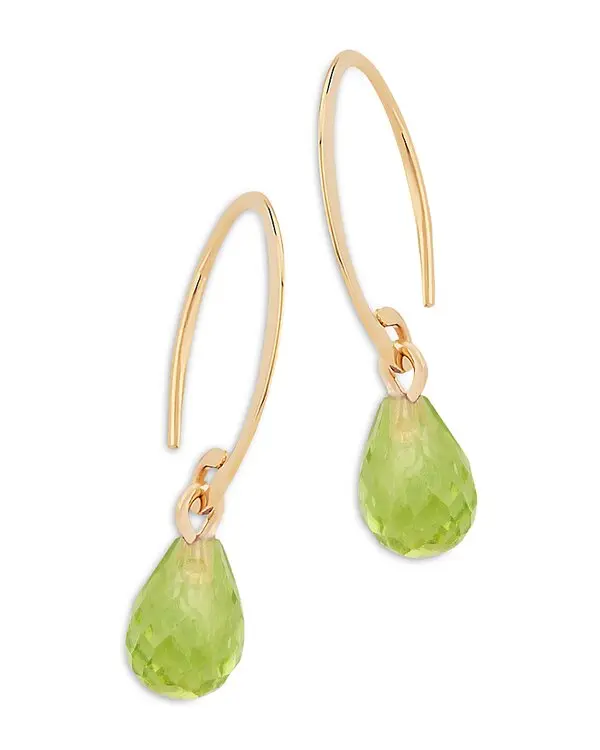 Bloomingdale'S 14k Yellow Gold Peridot Drop Earrings - Peridot/yellow Gold