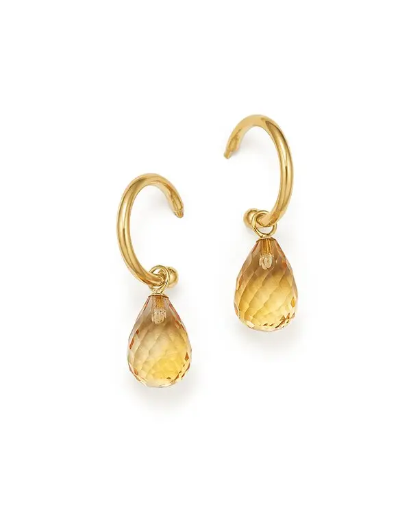 Bloomingdale'S 14k Yellow Gold Citrine Earrings - Yellow/gold