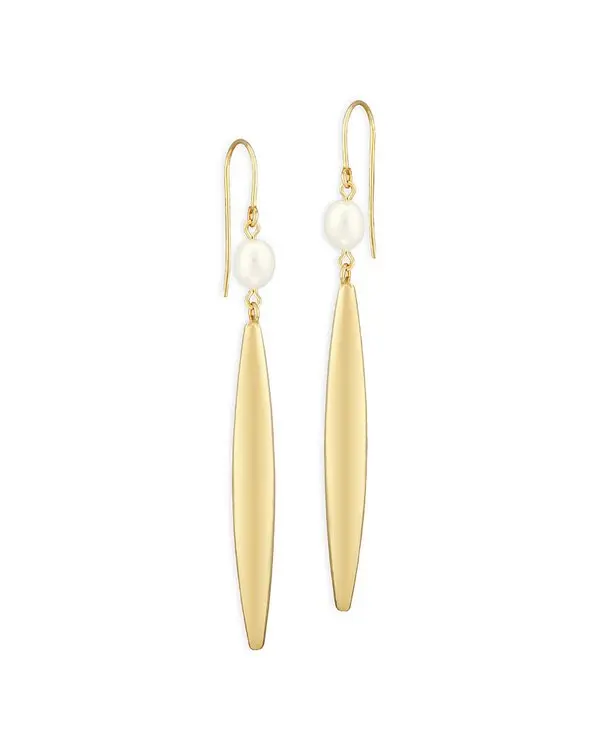 Bloomingdale'S 14k Yellow Cultured Freshwater Pearl Drop Earrings - Gold