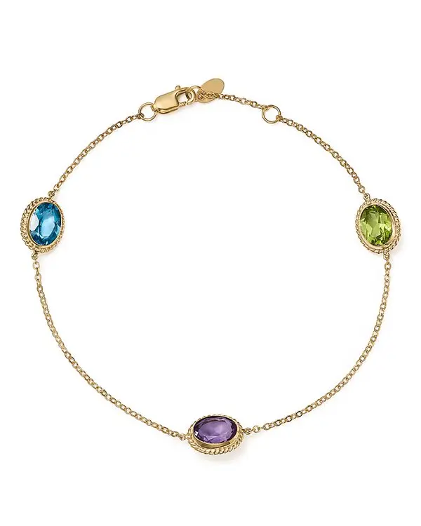 Bloomingdale'S 14k Yellow Gold Multi Gemstone Bracelet - Multi/gold