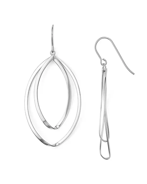 Aqua Sterling Twist Drop Earrings - Silver
