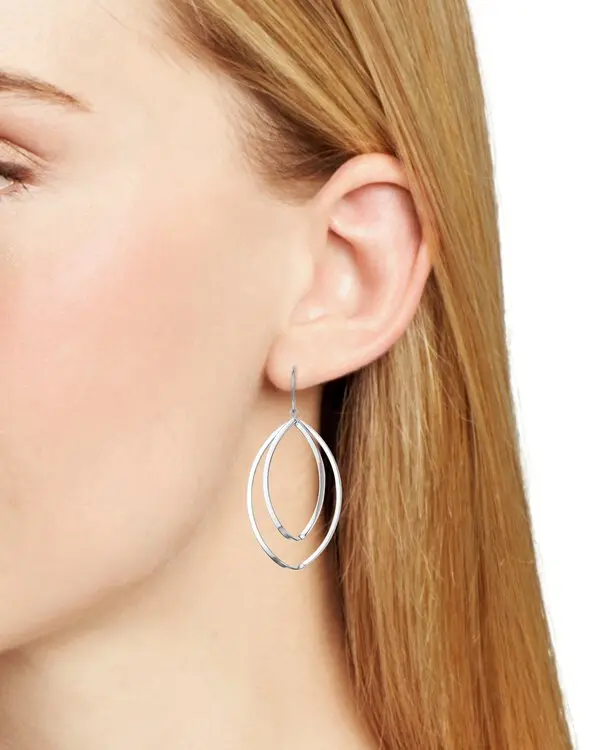 Aqua Sterling Twist Drop Earrings