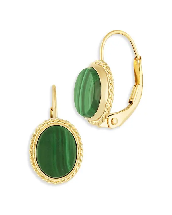 Bloomingdale'S Malachite Drop Earrings - Green/gold