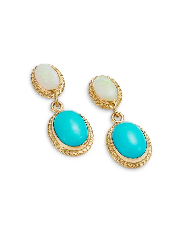 Bloomingdale'S Opal And Turquoise Earrings