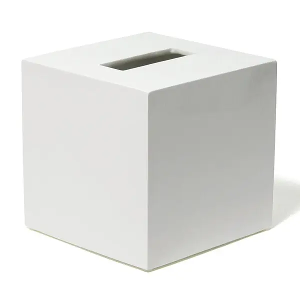 Jonathan Adler Lacquer Bath Tissue Box - White